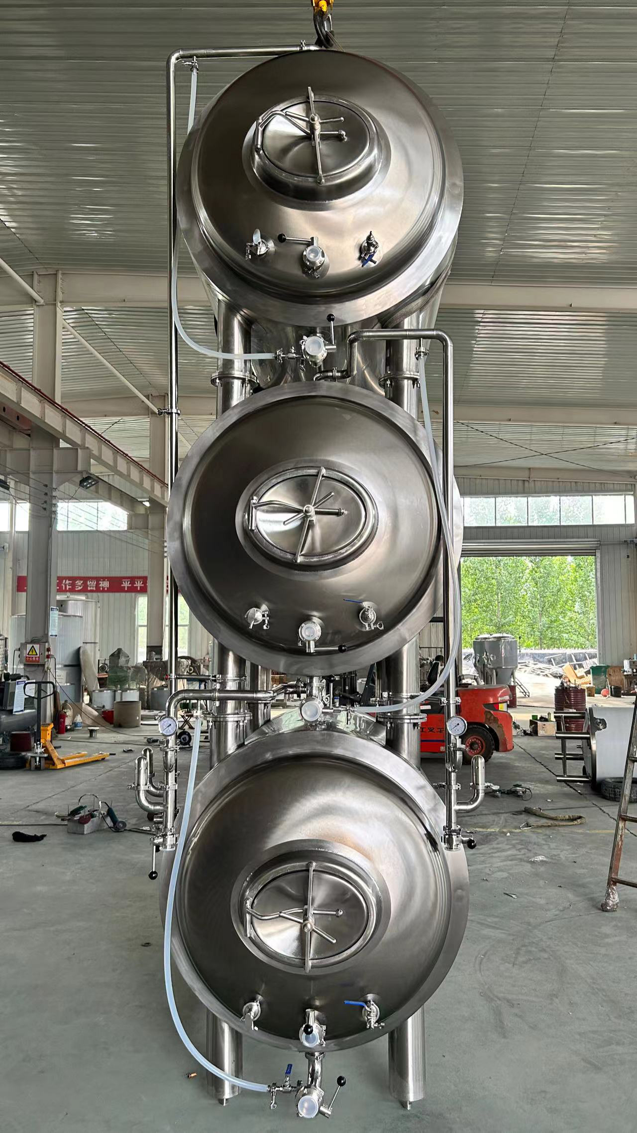 Horizontal Brite Tank, Triple Horizontal Brite Tank for beer brewing system